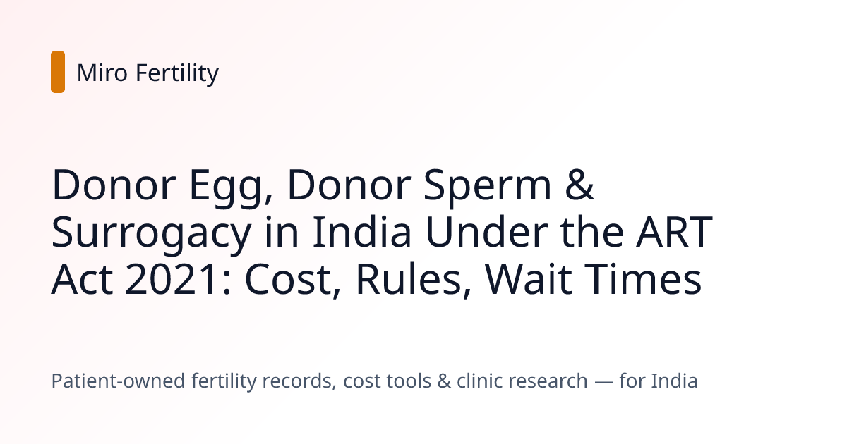 Donor Egg, Donor Sperm & Surrogacy in India Under the ART Act 2021 ...